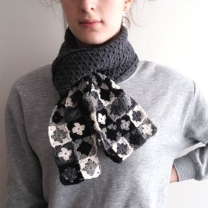 Crochet Scarf Pattern,"marsilea" Mini Granny Squares Scarf, PDF ...