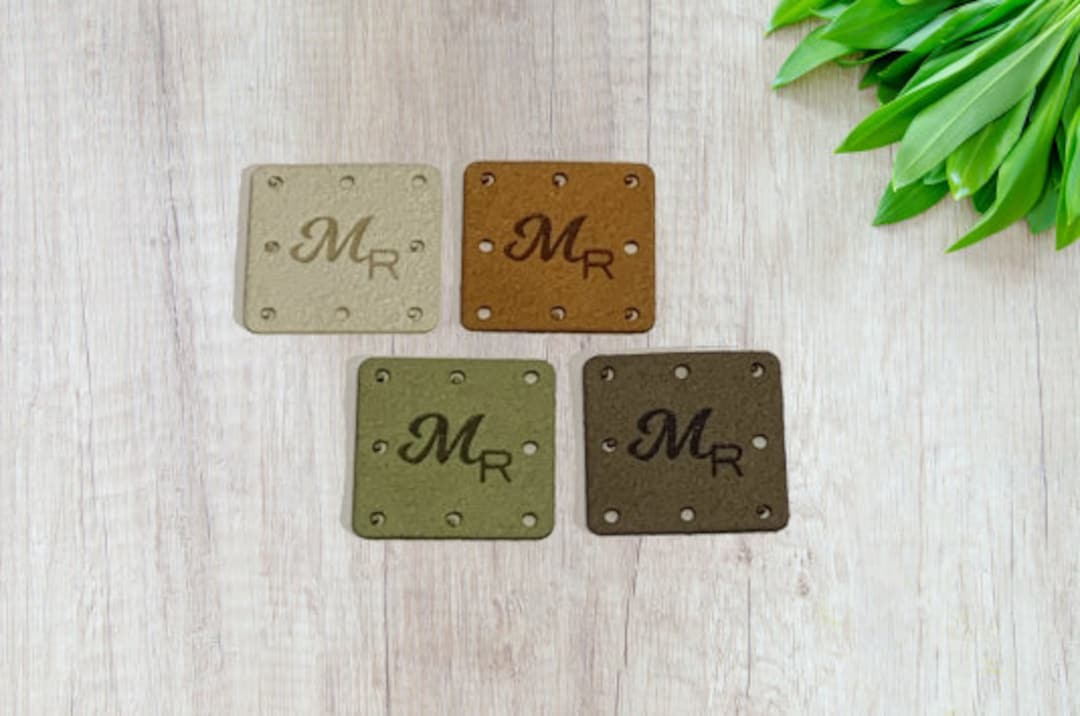 Square Ultra Suede Tags/custom Garment Labels/1x1/laser Engraved/laser ...