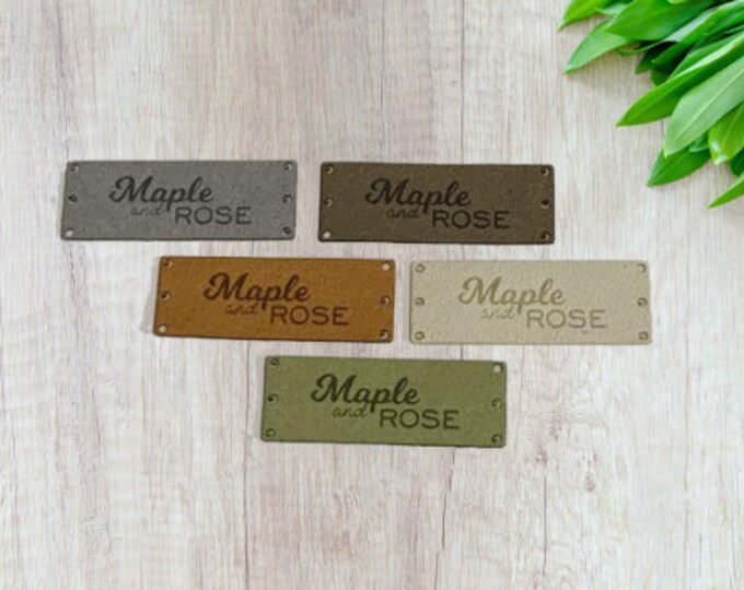 Custom Ultra Suede Garment Tags/personalized Garment Labels/2"x0.75 ...