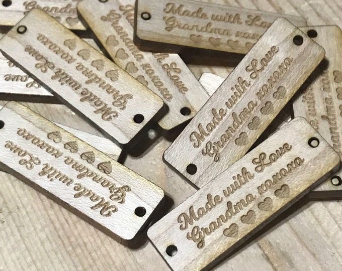 LARGE Wood Tags, 21 Custom Tags, Logo Tag, Wood Custom Tag ...