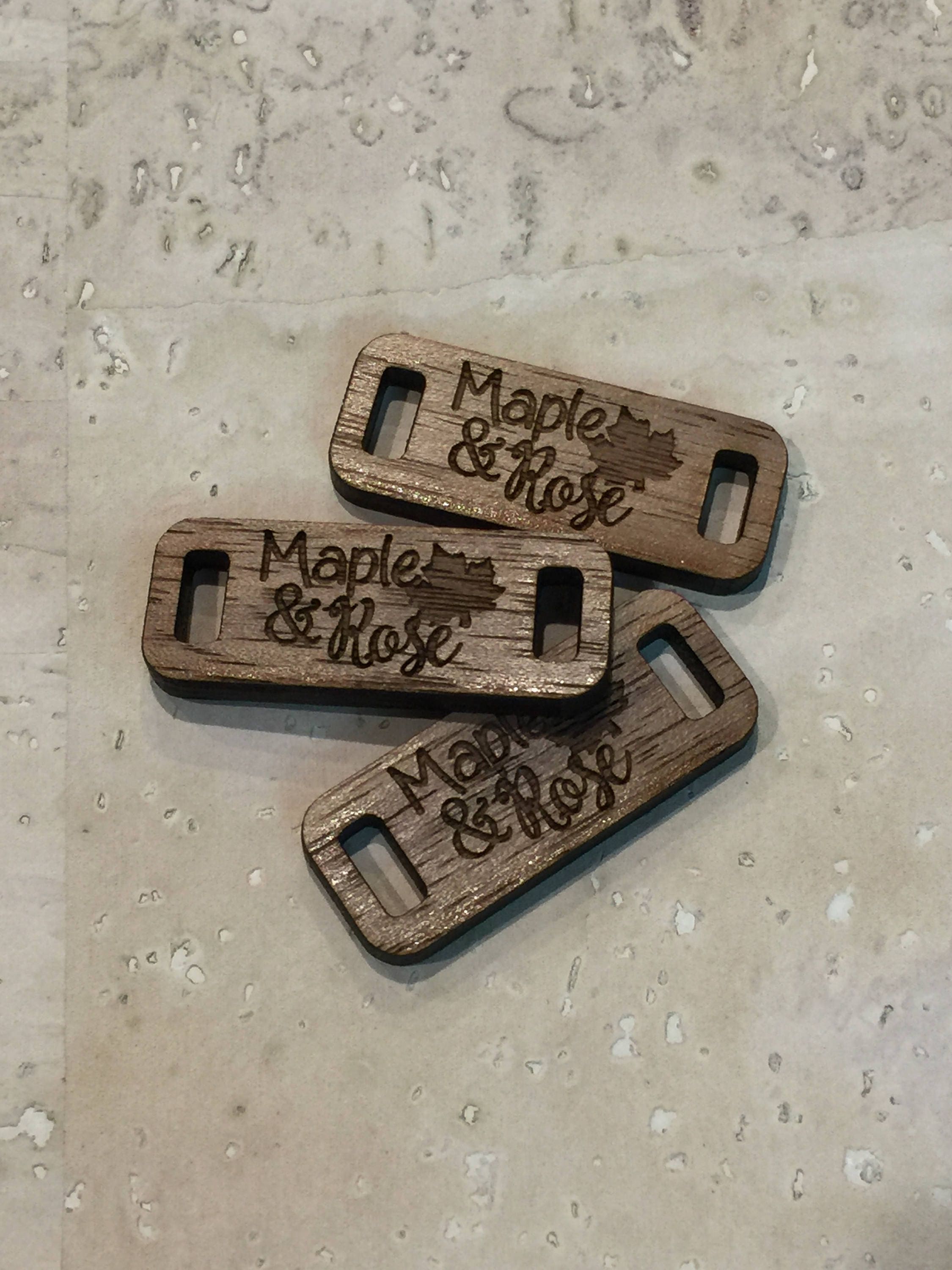 ROUNDED-25 Custom Wood Tags/1.25x0.5/solid - Etsy Canada