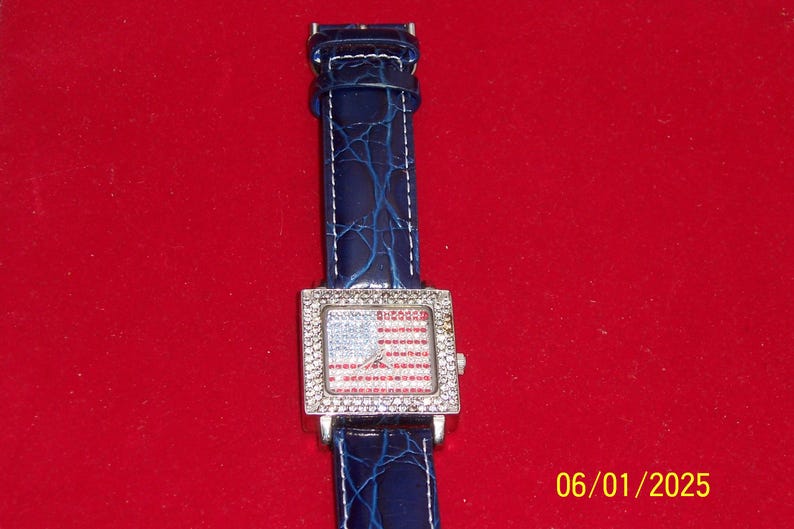 Susan Lucci Vitage American Flag Rhinestone Watch- New Battery - Etsy