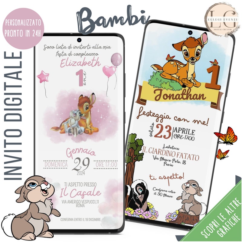 Bambi Invitation - Etsy