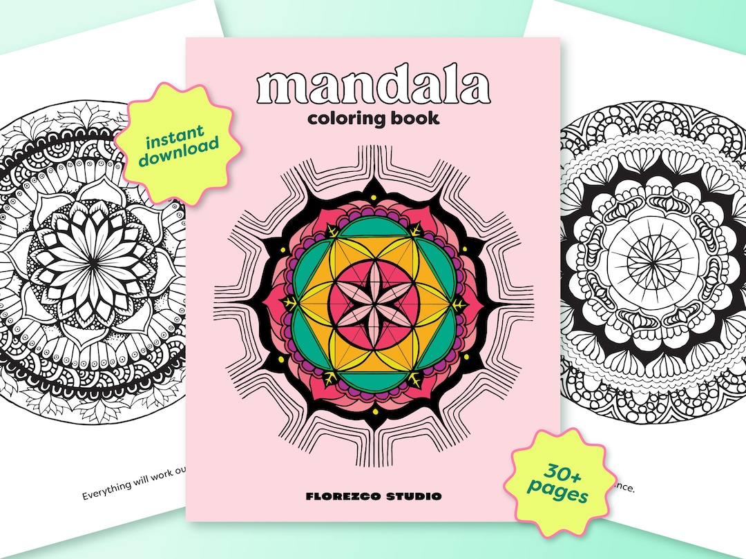Printable Mandala Coloring Book | Self-care and Creative Mindfulness ...