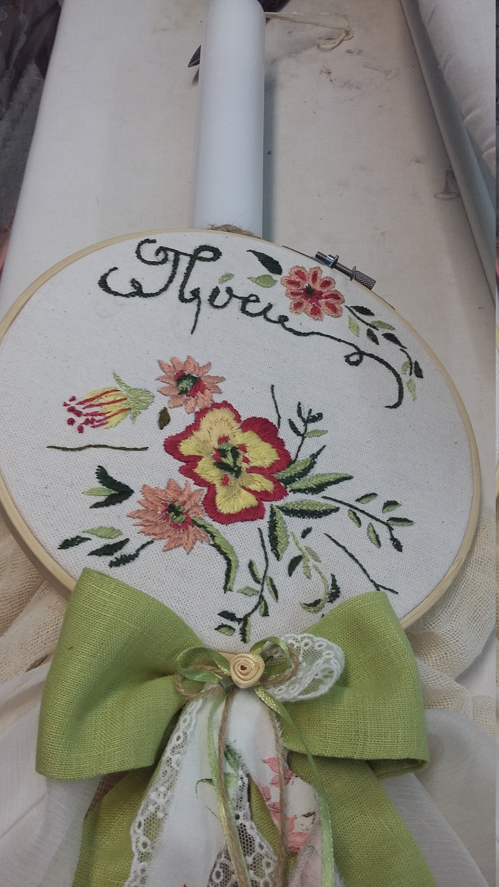 Wooden Hoop Hand Embroidered Baby Room Art Personalized Baby - Etsy