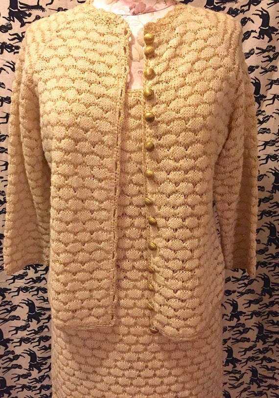 MOD Knit Jacket & Dress IT'S BETTER Textured Floral 1… - Gem