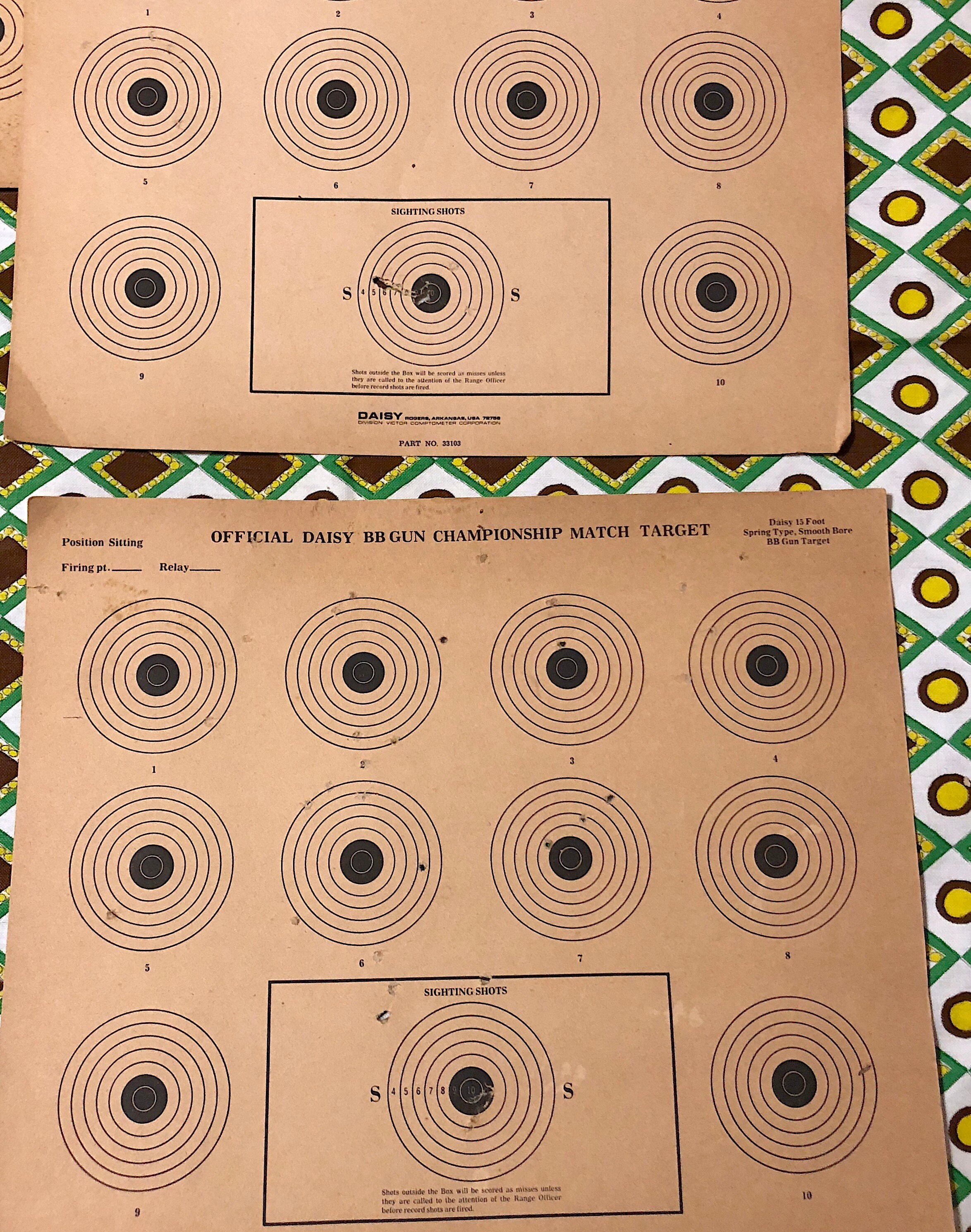 Vintage 1960s 1970s Daisy BB Gun Championship Targets Group of - Etsy