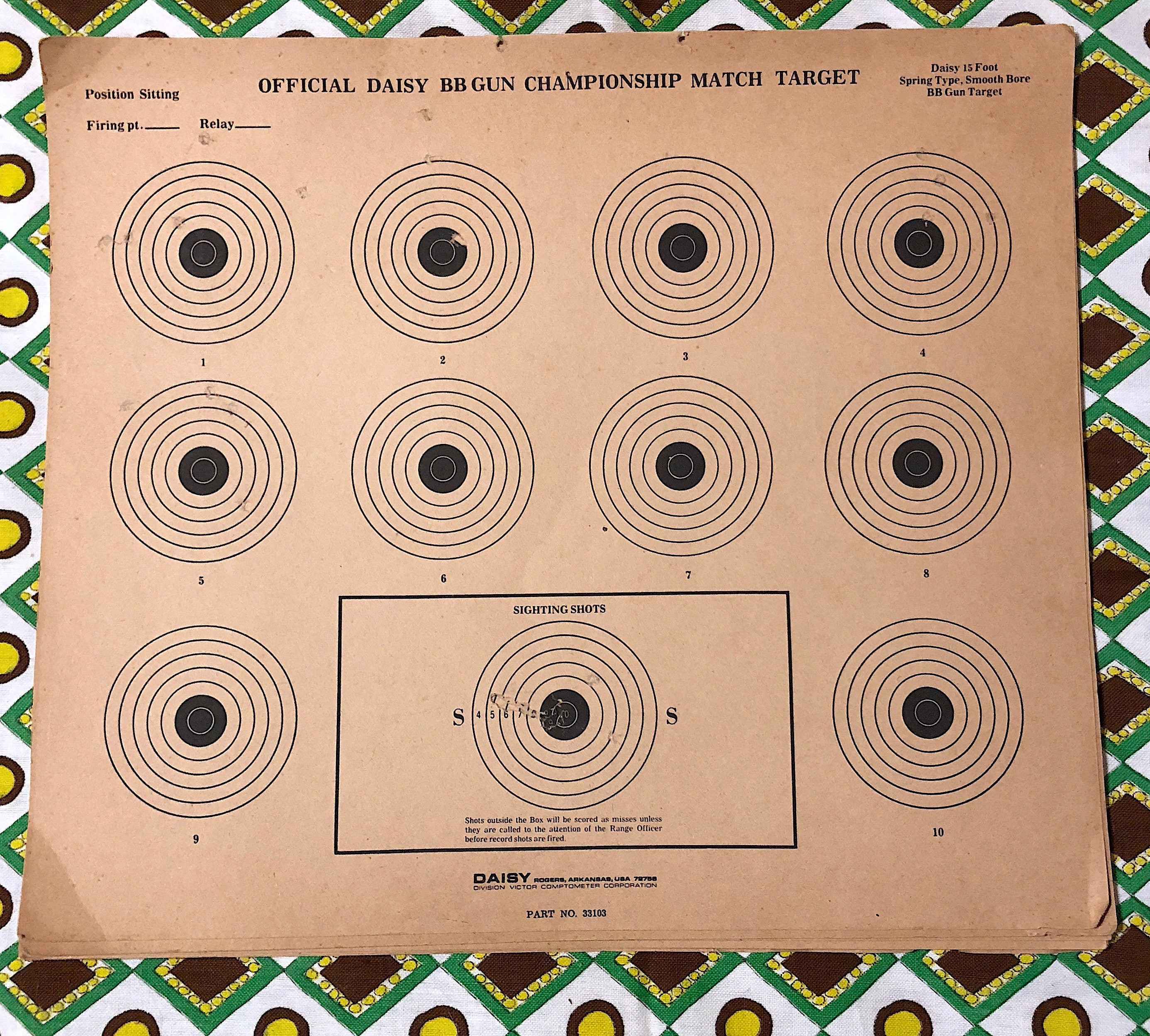 Vintage 1960s 1970s Daisy BB Gun Championship Targets Group of - Etsy