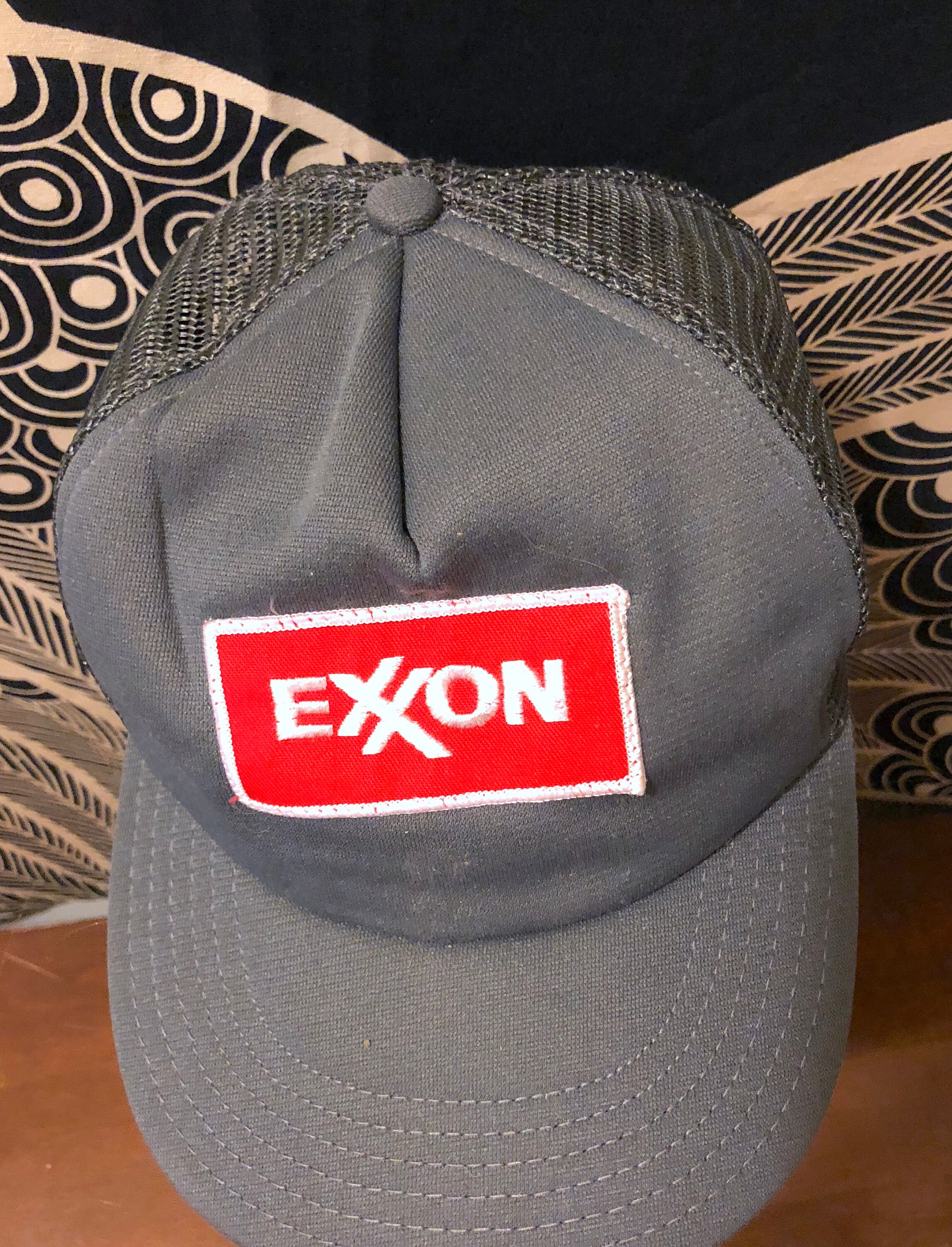 Vintage 1980s Exxon Red White and Gray Snapback Trucker Hat - Etsy