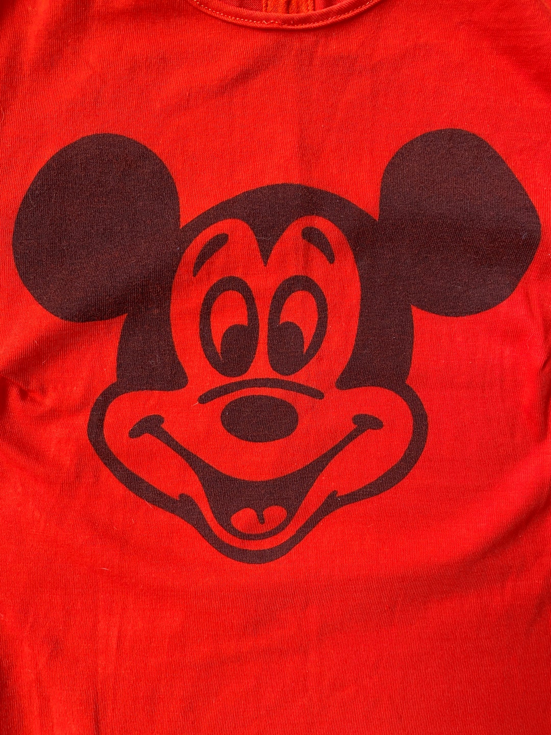 Vintage 1970s Long Mickey Mouse T-shirt Dress Nightgown Womens Size ...