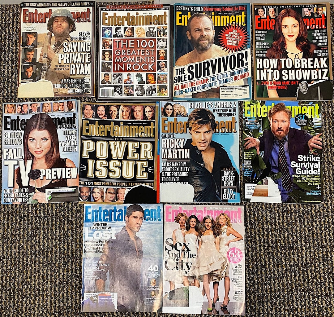 Vintage Lot of 10 Entertainment Weekly Magazines From 1998, 1999, 2000 ...