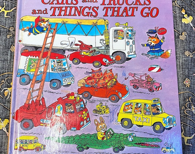Vintage 1974 Richard Scarry’s Cars Trucks & Things That Go Hardcover ...