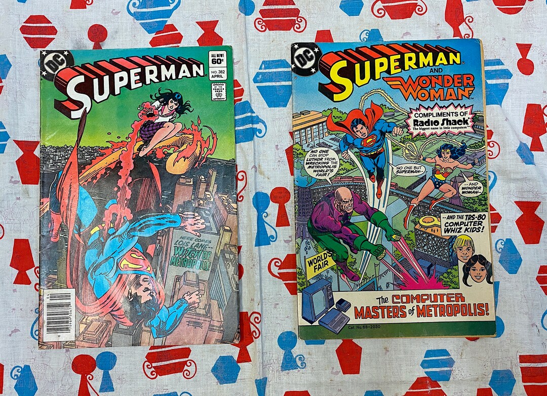 Vintage 1980s Lot of Two DC Comics Superman Comic Books Superman Vol ...