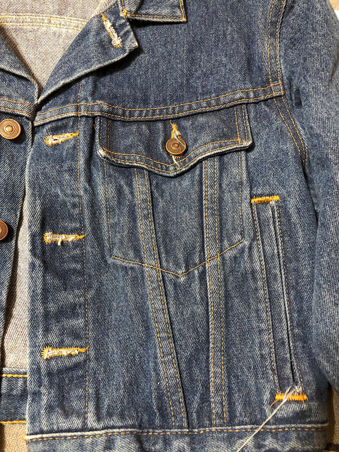 Vintage 1980s Denim Jacket Trucker Hipster Old School Jean | Etsy