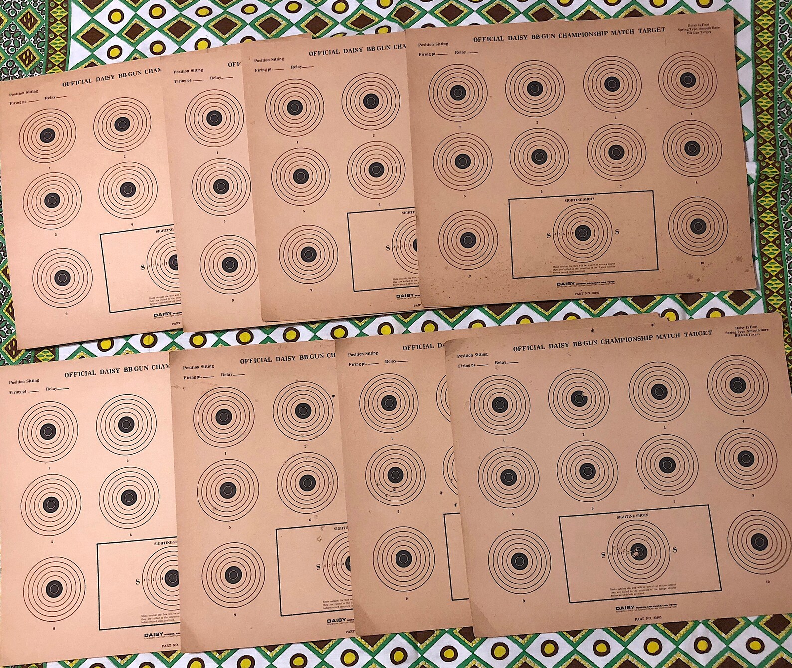 Vintage 1960s 1970s Daisy BB Gun Championship Targets Group of - Etsy