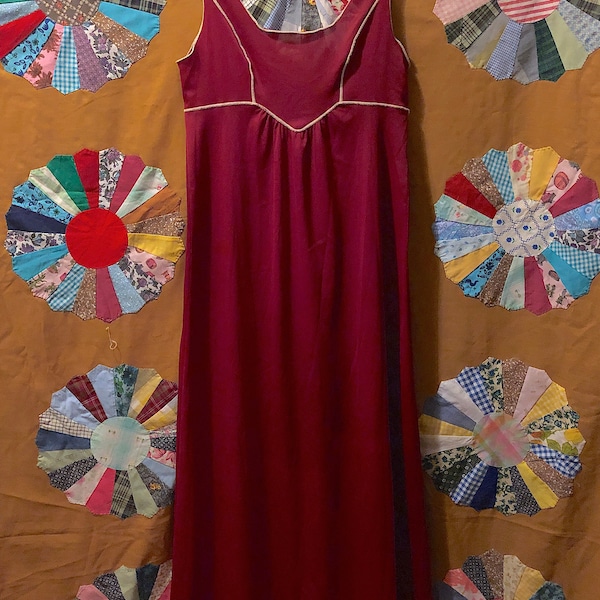 Burgundy Slip Nightgown - Etsy