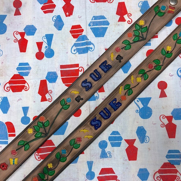 Hand Painted Leather Belt - Etsy