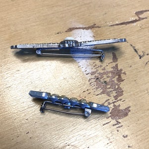 Vintage 1960s 1970s 1980s Rhinestone Bar Pins Lot of Two Bar Pins ...