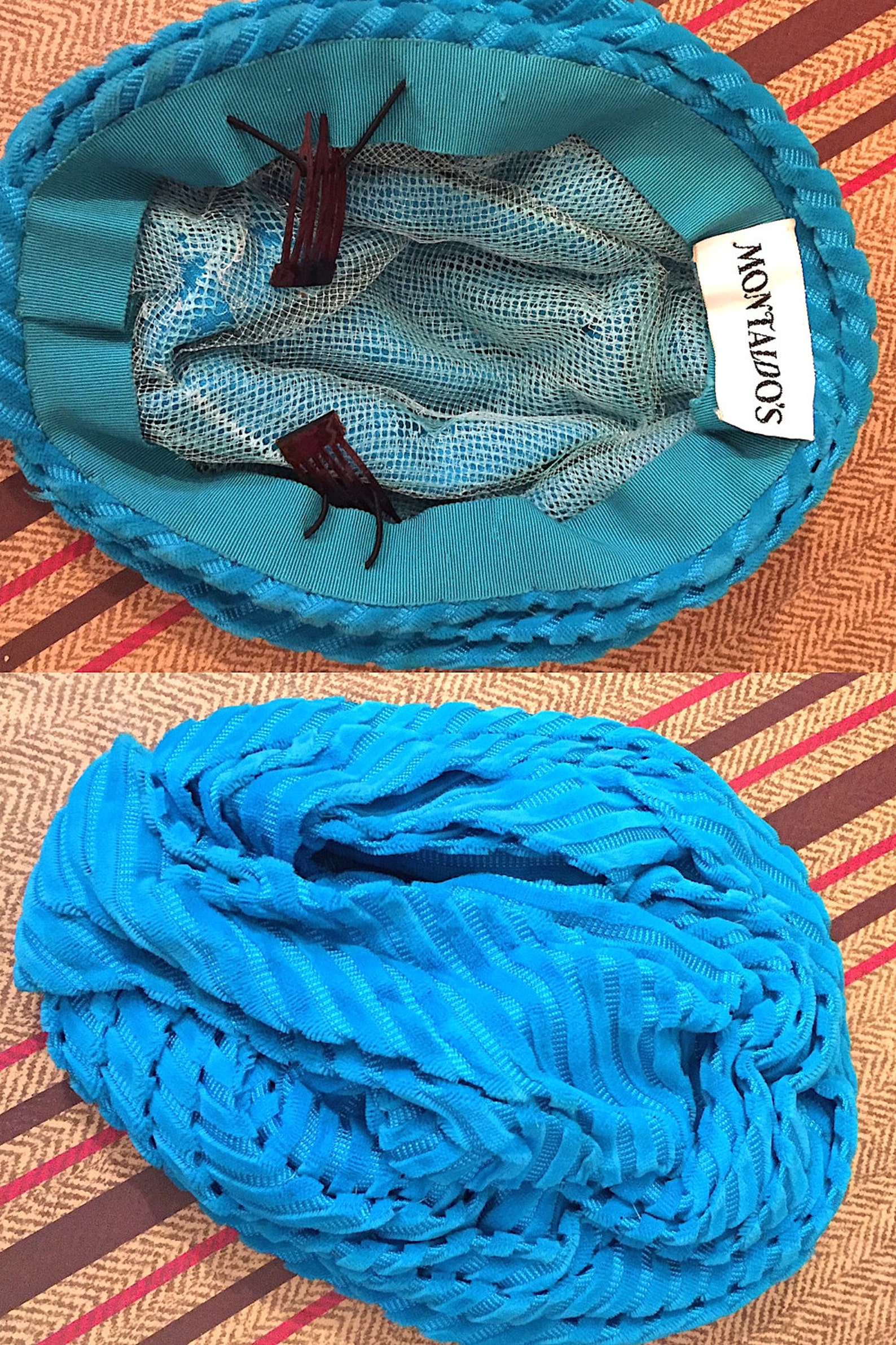 Vintage 1950s Velvet Turban Hat Turquoise Velvet Mini Turban - Etsy