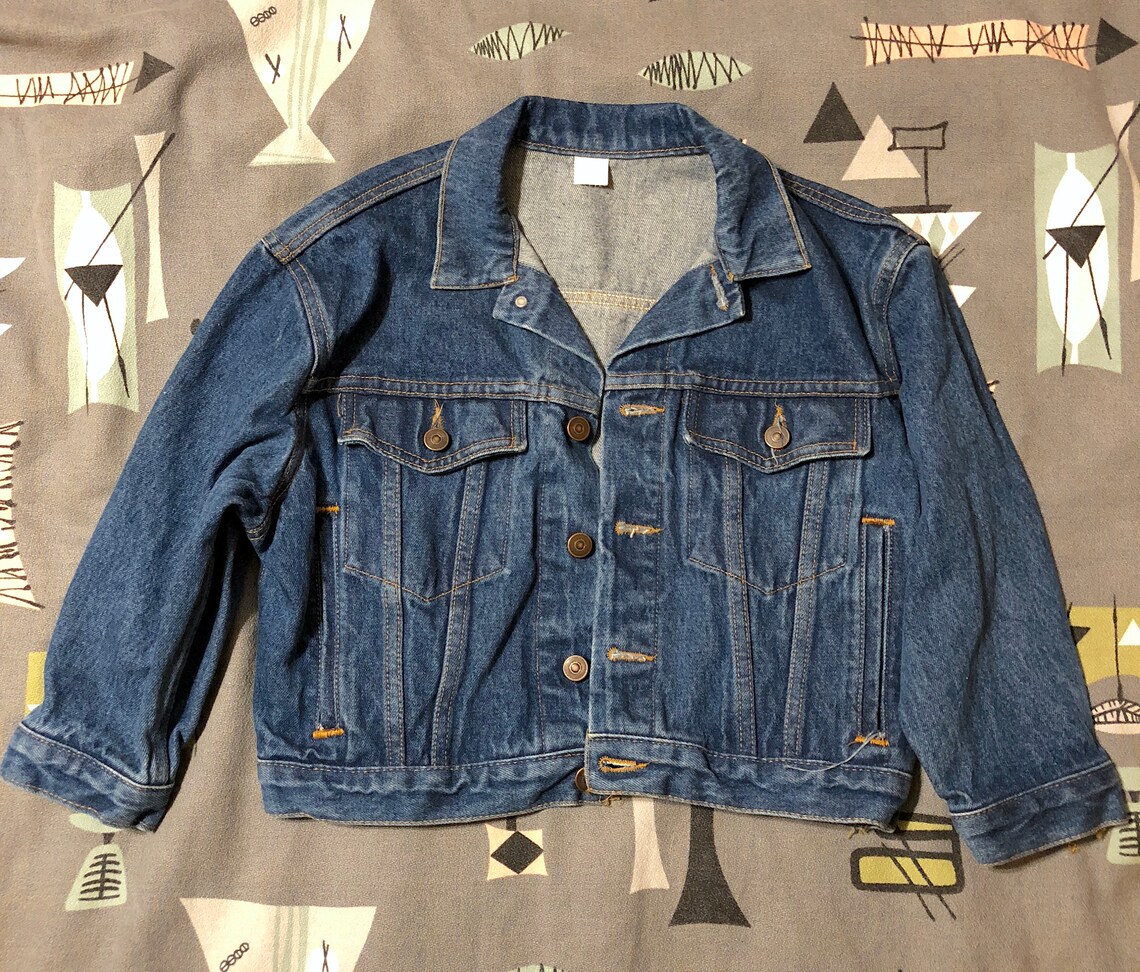 Vintage 1980s Denim Jacket Trucker Hipster Old School Jean | Etsy