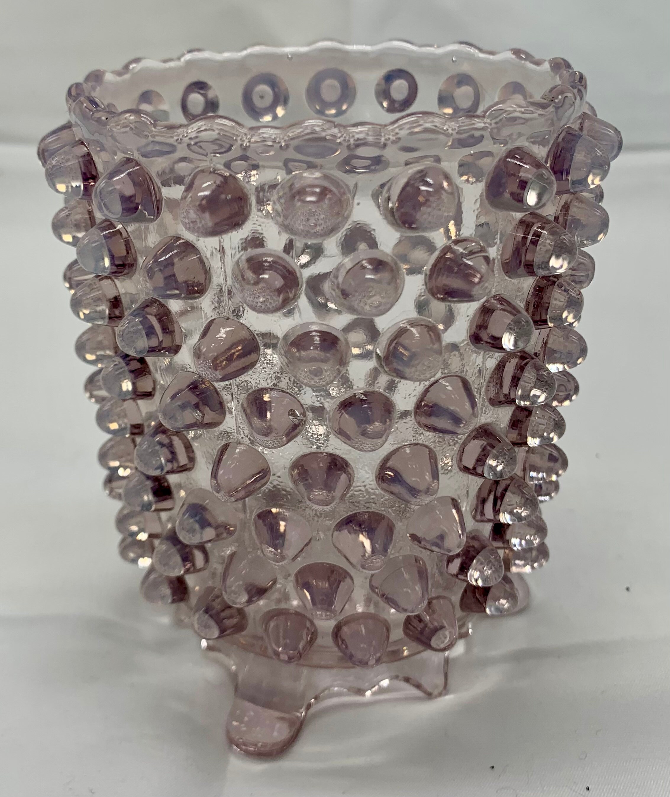 Antique Victorian 1800s A J Beatty Lavender/amethyst Opalescent Hobnail ...