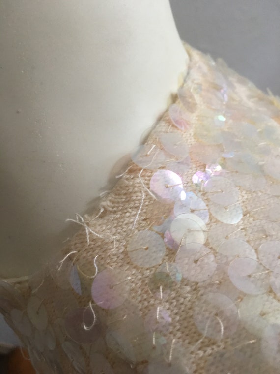 Vintage 1950s Mid Century Ivory Wool Cyn Les Sleevele… - Gem