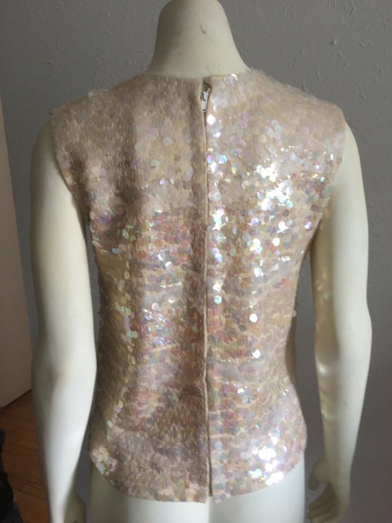 Vintage 1950s Mid Century Ivory Wool Cyn Les Sleevele… - Gem