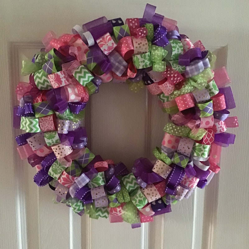 Ribbon Wreath - Etsy