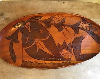 Wooden Fish Tray | Etsy