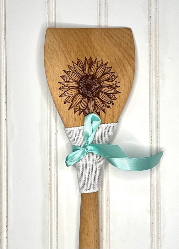 Sunflower Wooden Spatula. Personalized for Gifts or Favors. | Etsy