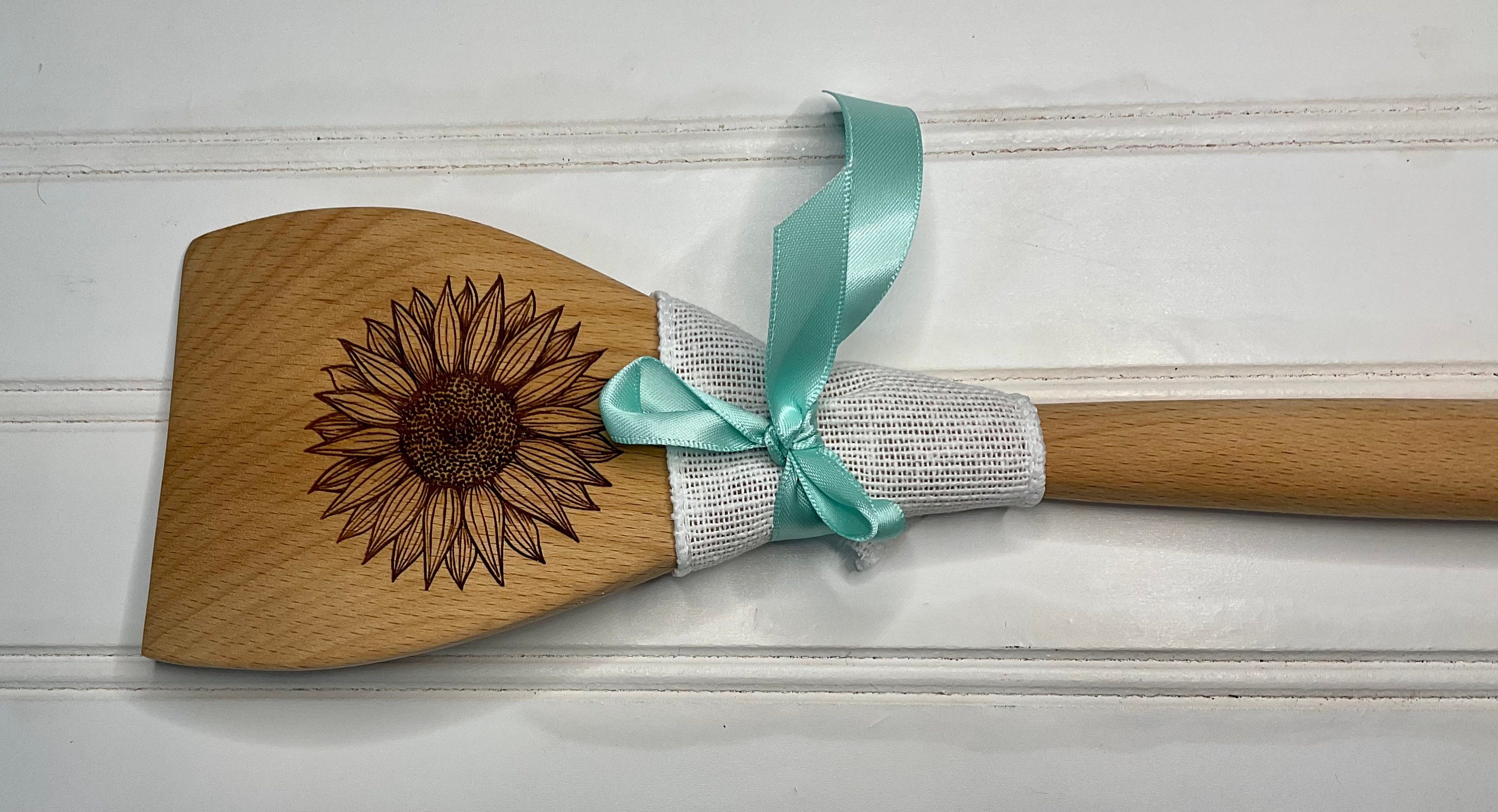 Sunflower Wooden Spatula. Personalized for Gifts or Favors. | Etsy