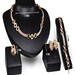 Women Rhinestone and Rose Gold Jewelry Sets 5 Pcs - Etsy