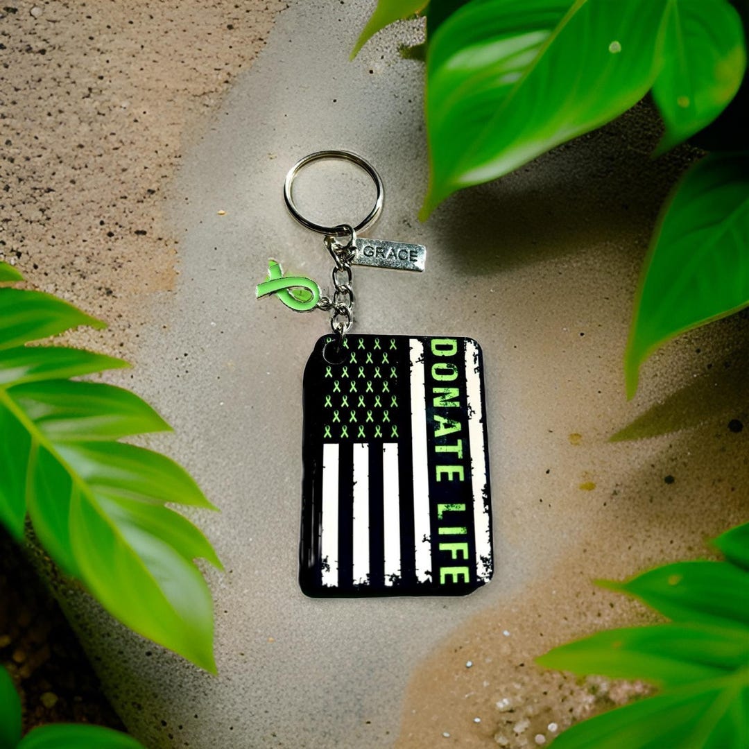 Sublimation “donate Life” Keychain Gift for Transplant Survivors, Organ ...