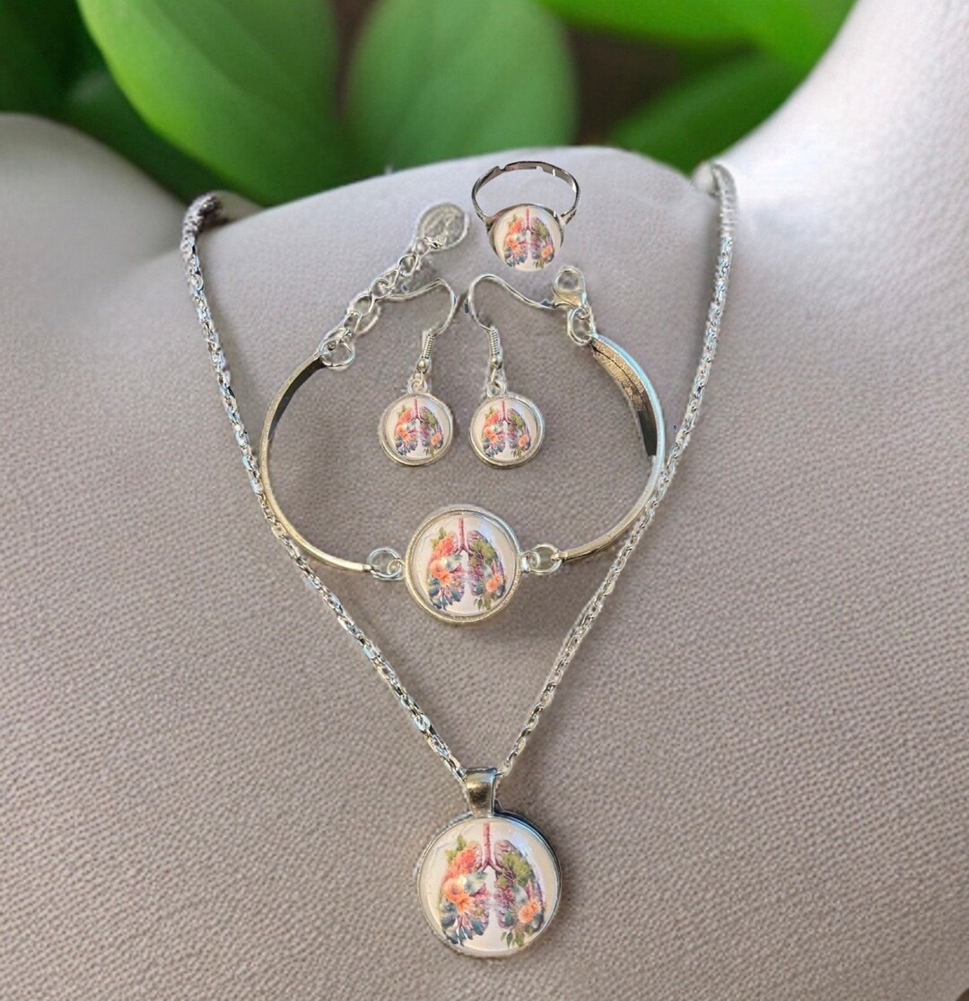 Resin Jewelry Set Anatomical Organ Design Gift for Transplant Survivors ...