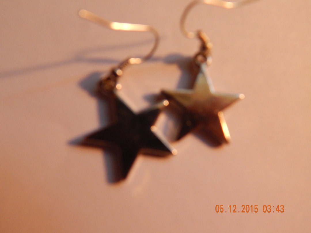 Silver Tone Five 5 Point Star, Western, Pagan - Etsy