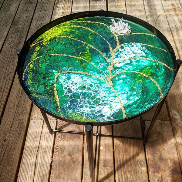 Acrylic Pour Painted Furniture - Etsy