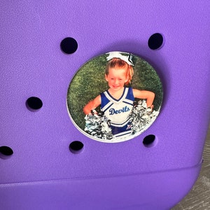 Custom Photo Bag Charm: Personalized Beach Tote Tag, Bogg Compatible - Etsy