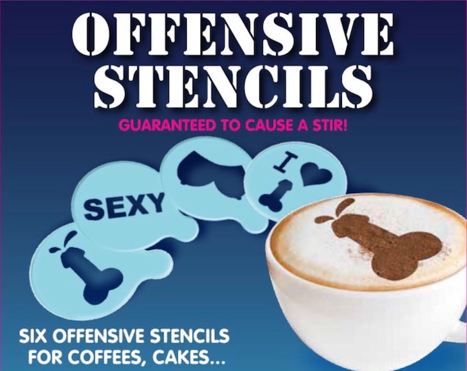 Rude Stencils for Drinks and Desserts (set of 6) - Etsy