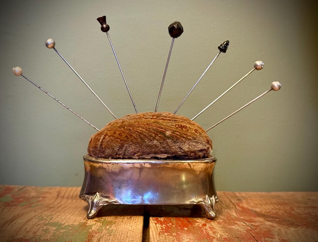 Antique Pin Cushion With Hat Pins - Etsy