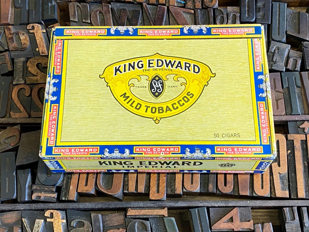 Wooden Cigar Box King Edward Imperial - Etsy