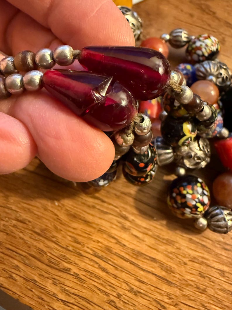 Vintage Double String Chunky Beads - 29cm - Etsy