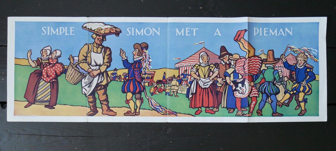 Nursery Rhyme Frieze - Simple Simon Met a Pie Man - From Child Eduction ...