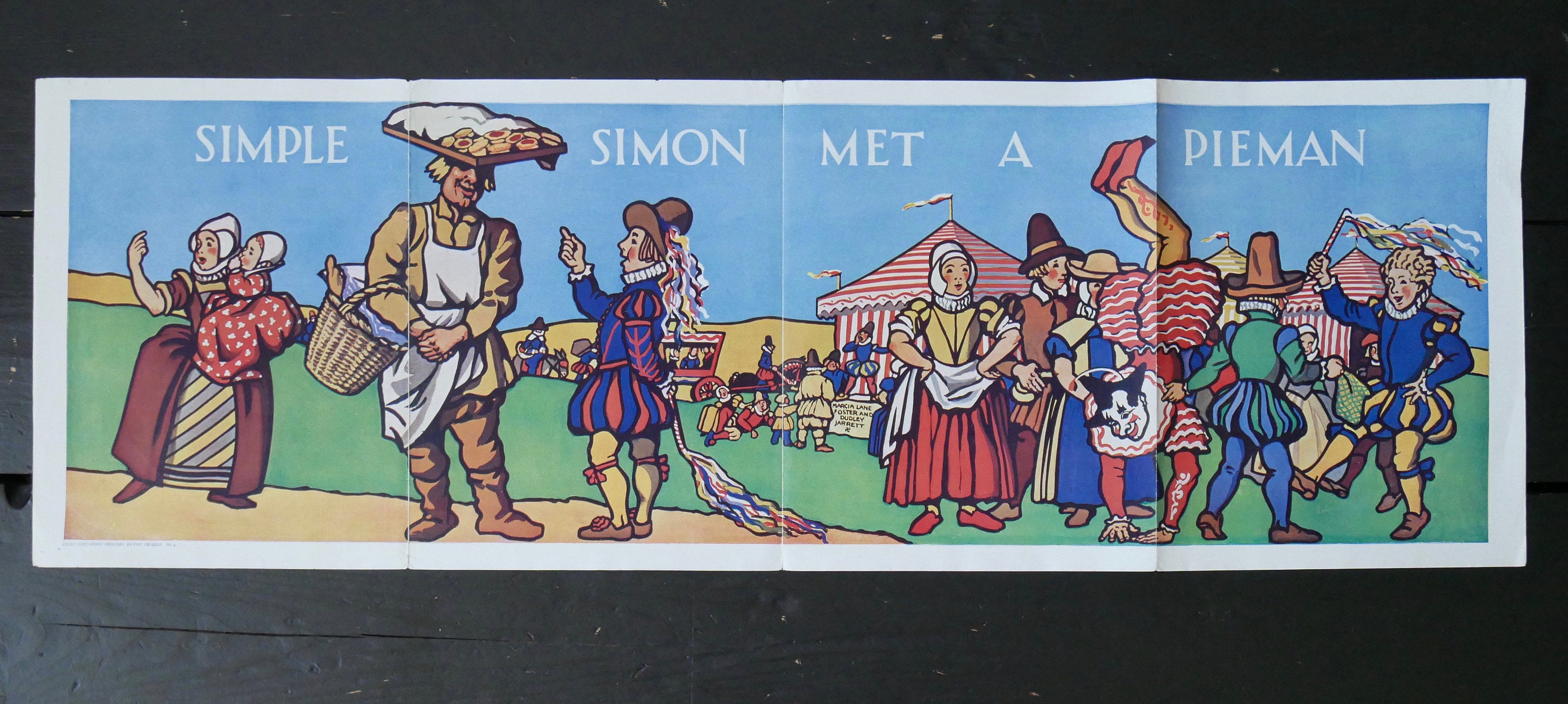 Nursery Rhyme Frieze Simple Simon Met a Pie Man From Child - Etsy