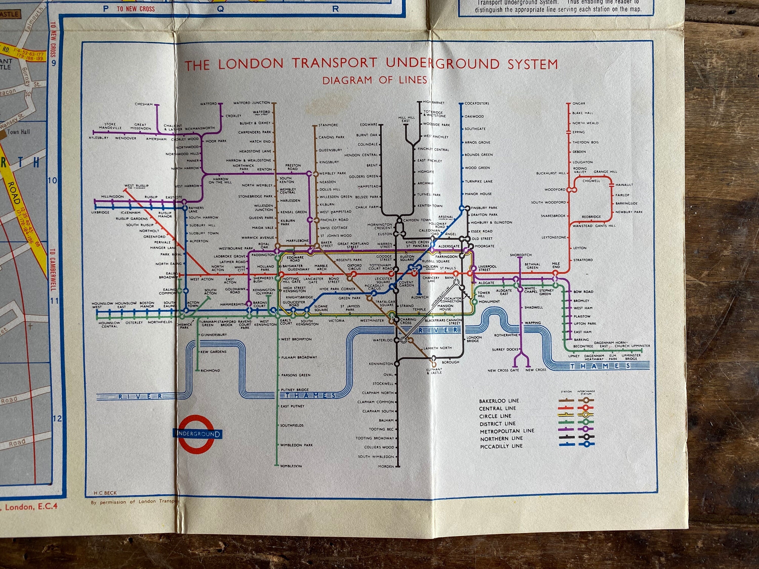 London Map Geographica 1960 - Etsy