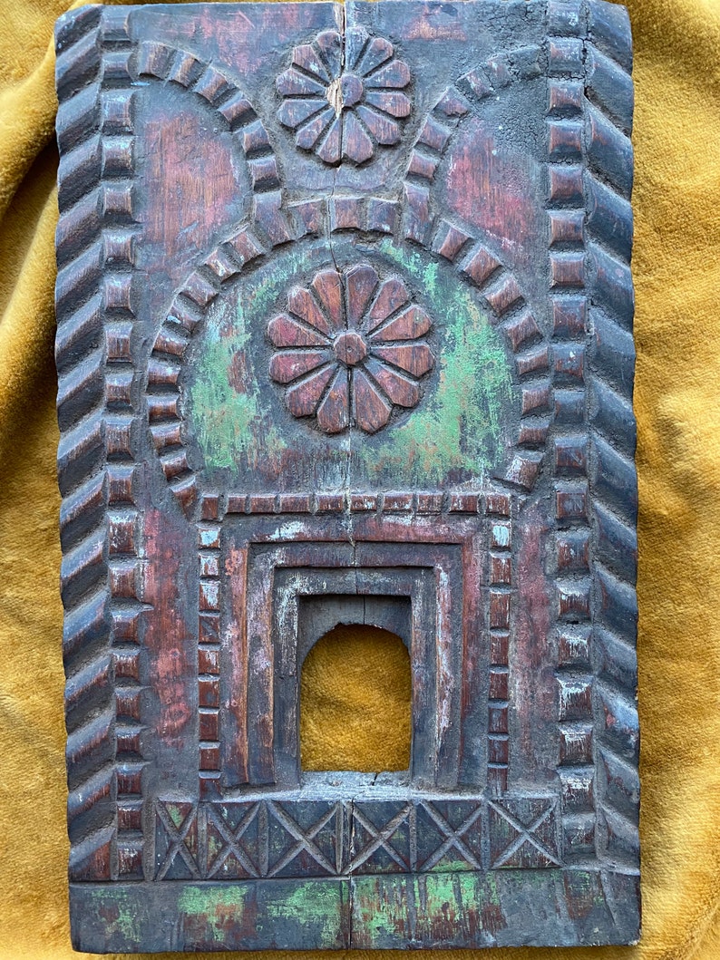 Vintage Carved Wooden House Shrine Frame From India - Etsy