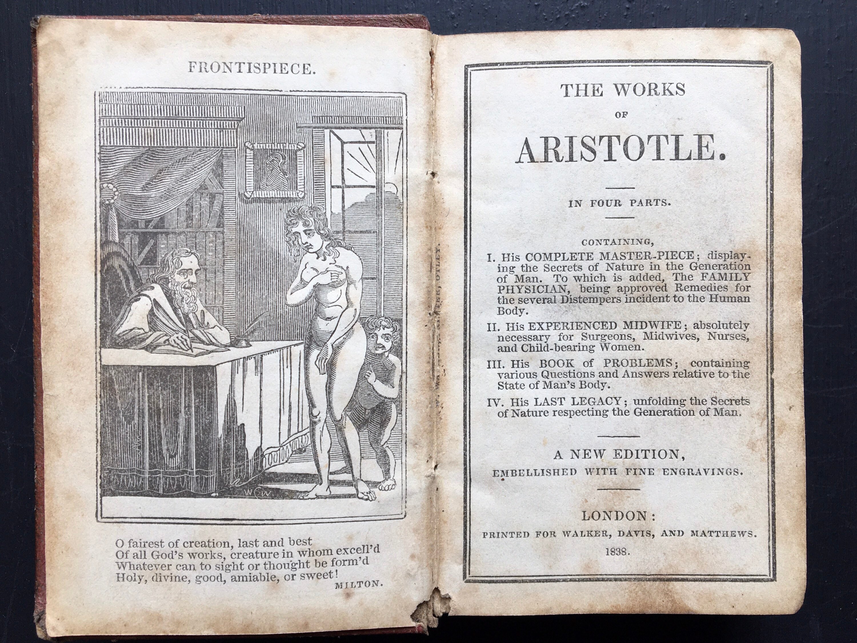 The Works of Aristotle in Four Parts Walker Davis & Matthew | Etsy