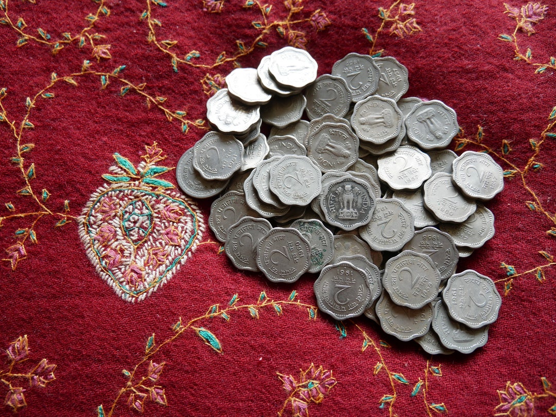 Collection of 71 X 2 Paise and 2 X 25 Paise Old Coins From India 1957 ...