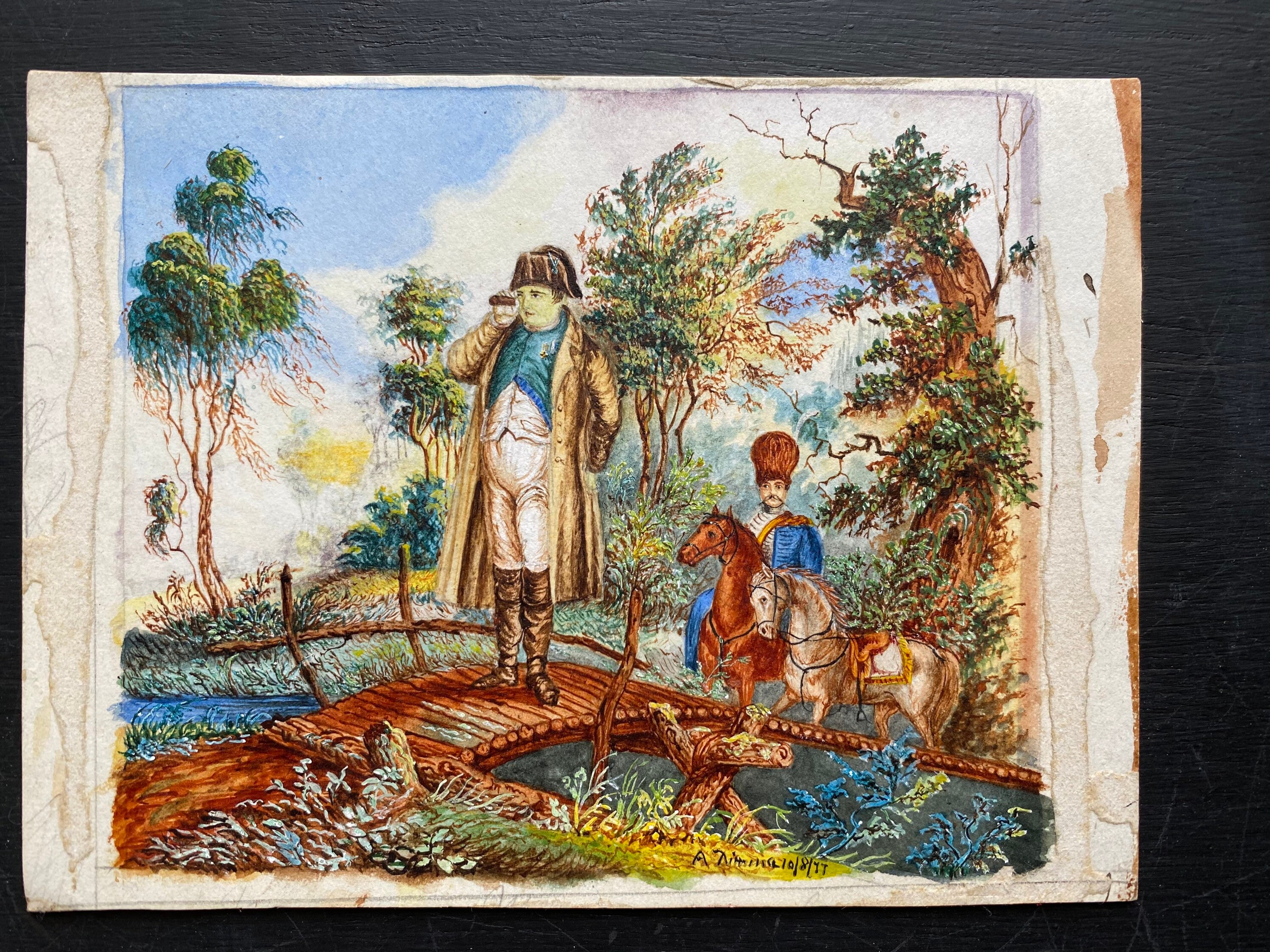 Small Original Painting of Napoleon | Etsy