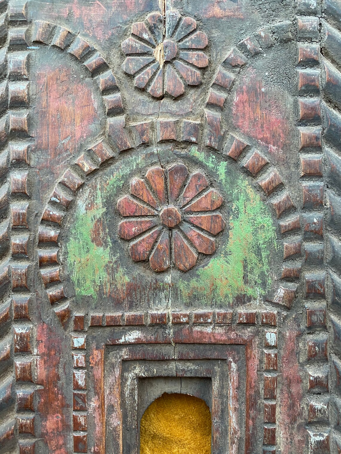 Vintage Carved Wooden House Shrine Frame From India - Etsy