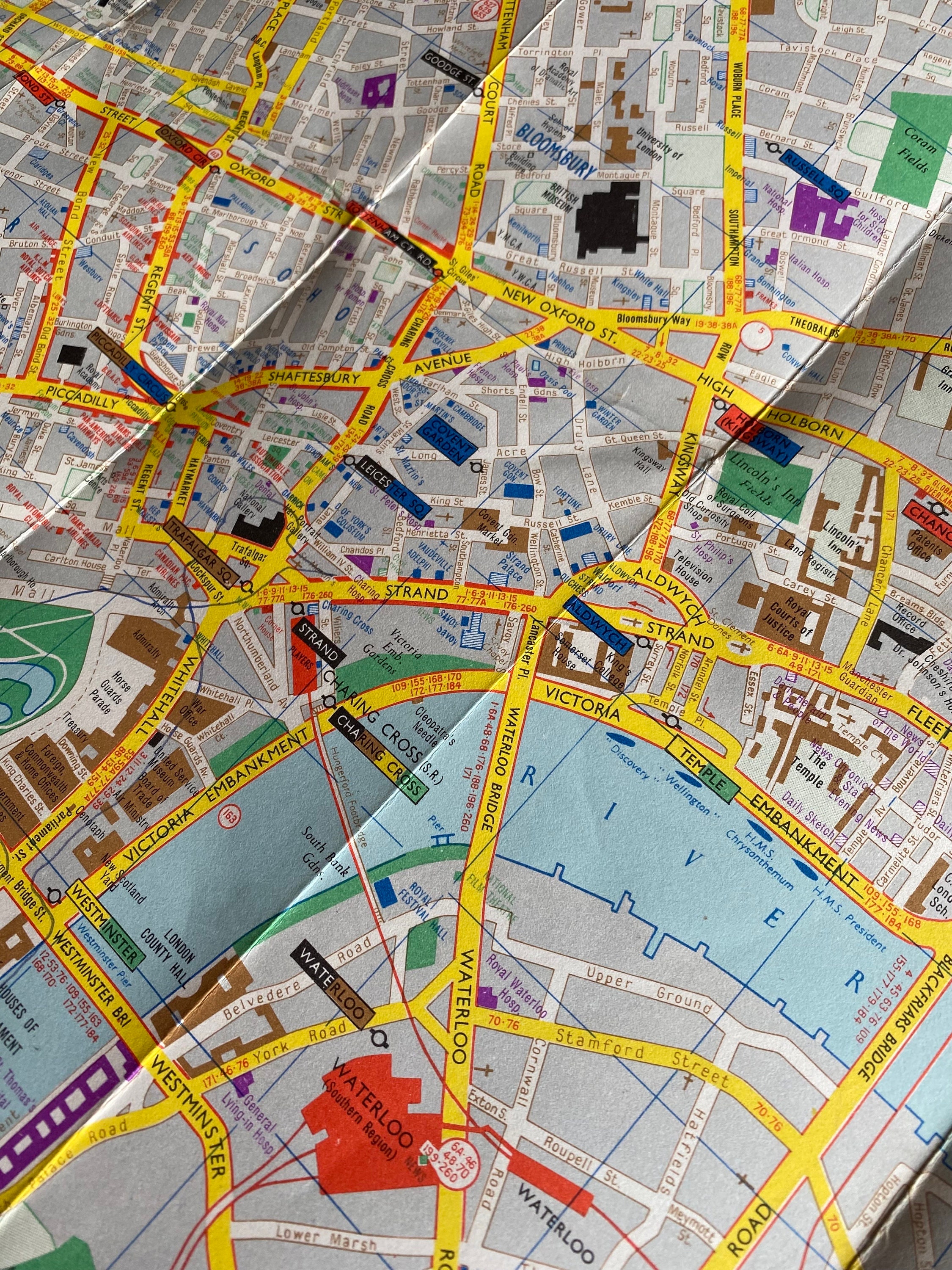 London Map Geographica 1960 - Etsy